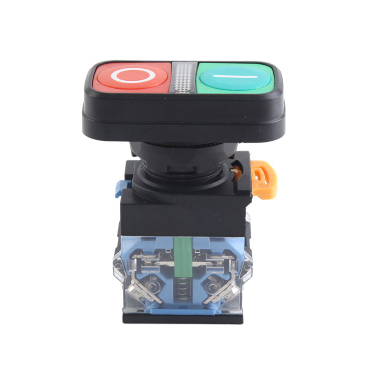 LA115-K-11RD1 Green & Red 1NO&1NC Momentary Dual/Double Head Push Button With High Quality ...