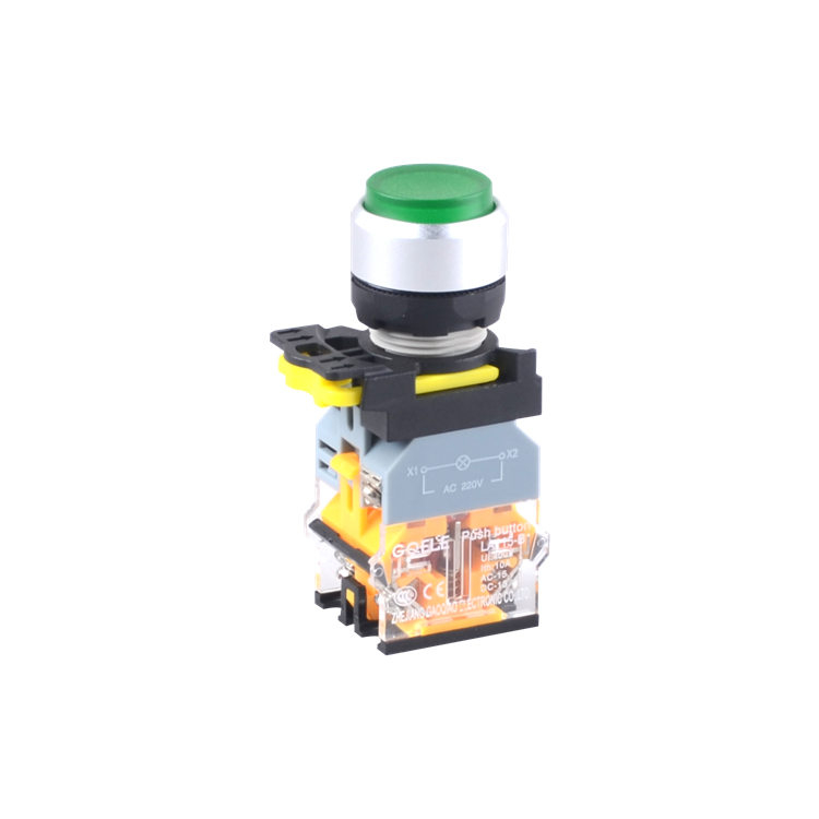 LA115-B2-11HD High Quality 1NO &1NC Momentary Extended Flush Push Button With Illuminated Round ...